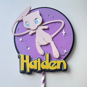 Pokemon Mew Cake Topper/pokemon Birthday Party/pokemon Theme - Etsy