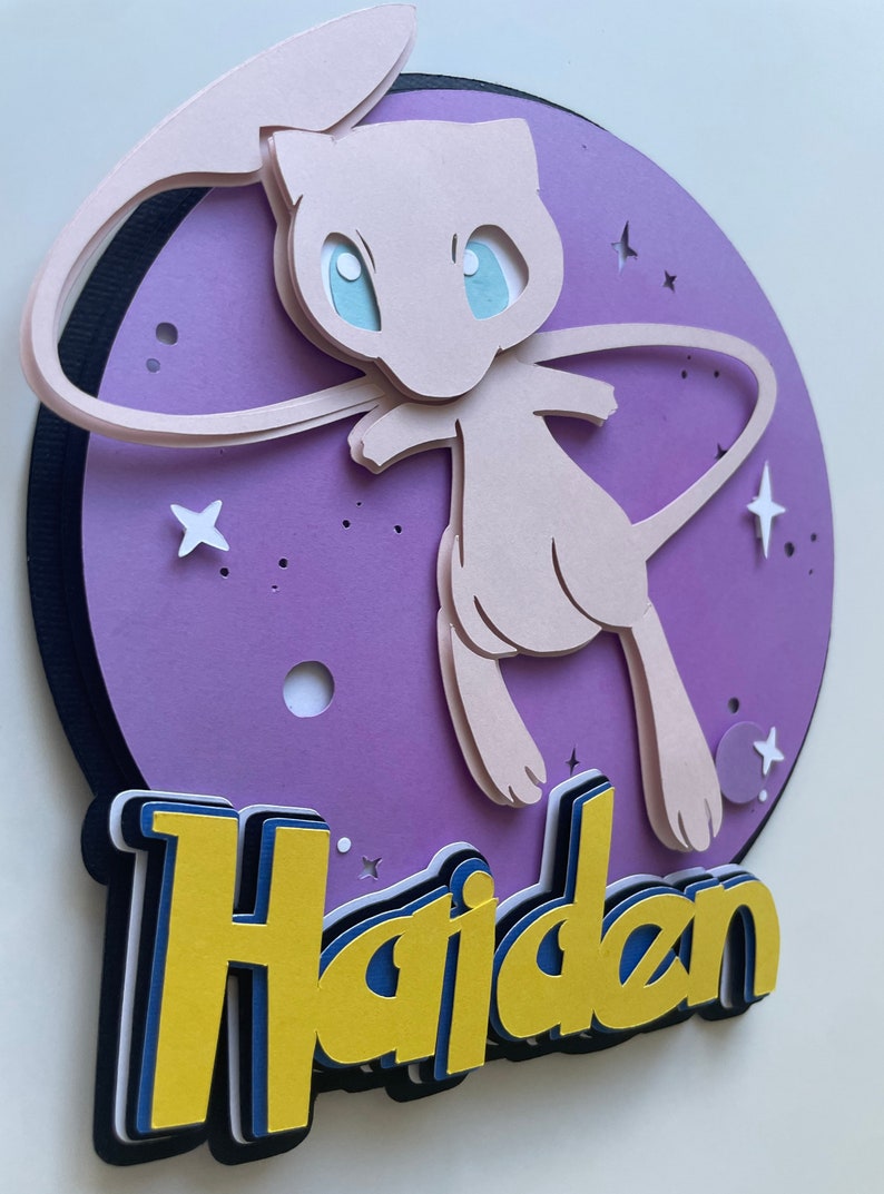 Pokemon Mew Cake Topper/pokemon Birthday Party/pokemon Theme - Etsy