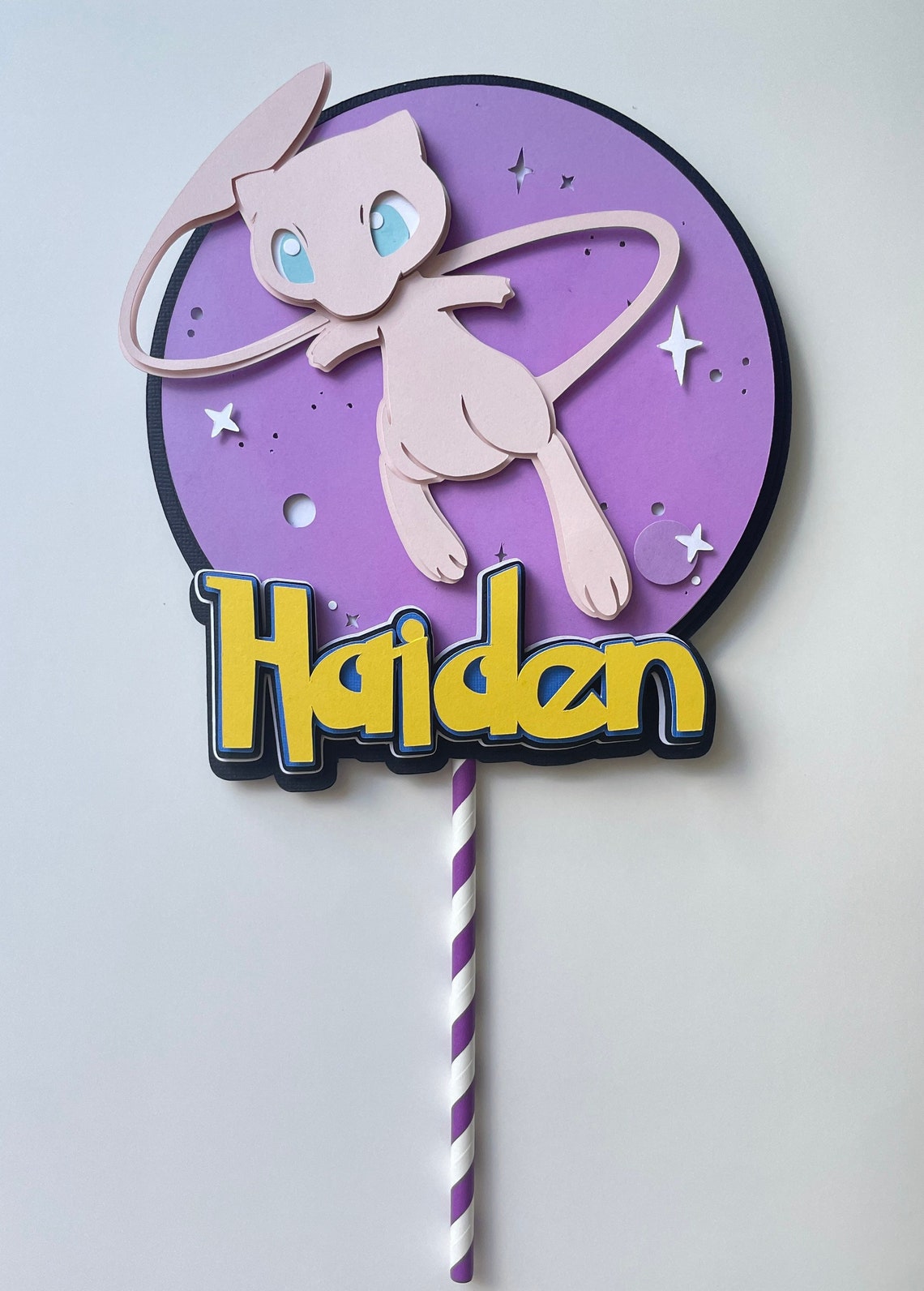 Pokemon Mew Cake Topper/pokemon Birthday Party/pokemon Theme - Etsy