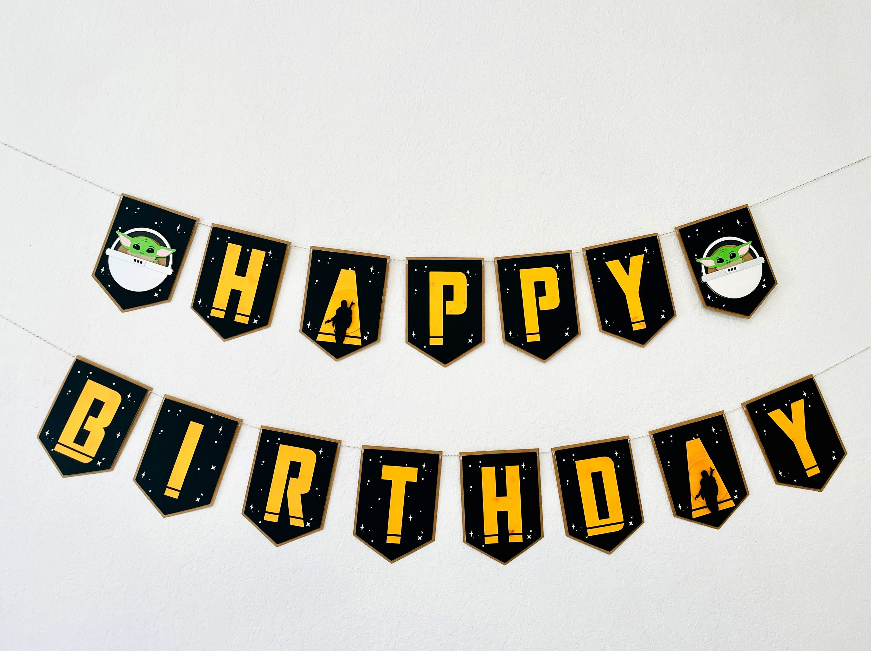 Star Wars the Mandalorian/ the Child/ Baby Yoda Birthday Banner - Etsy
