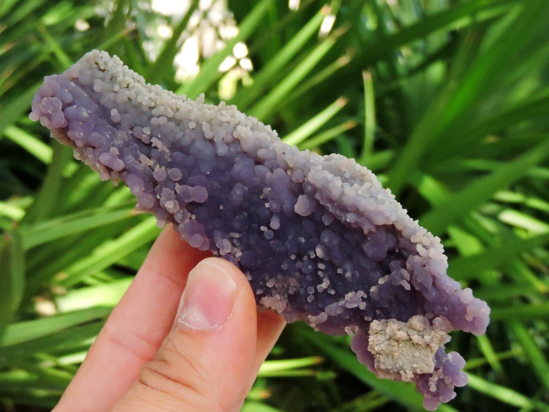 Natural Grape Agate Crystal Cluster 4.6 Inches, 142g From Indonesia ...