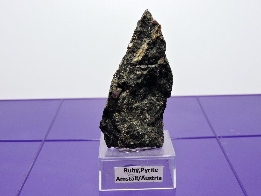 Impressive 2.7-inch Graphite With Ruby and Pyrite Matrix: A - Etsy