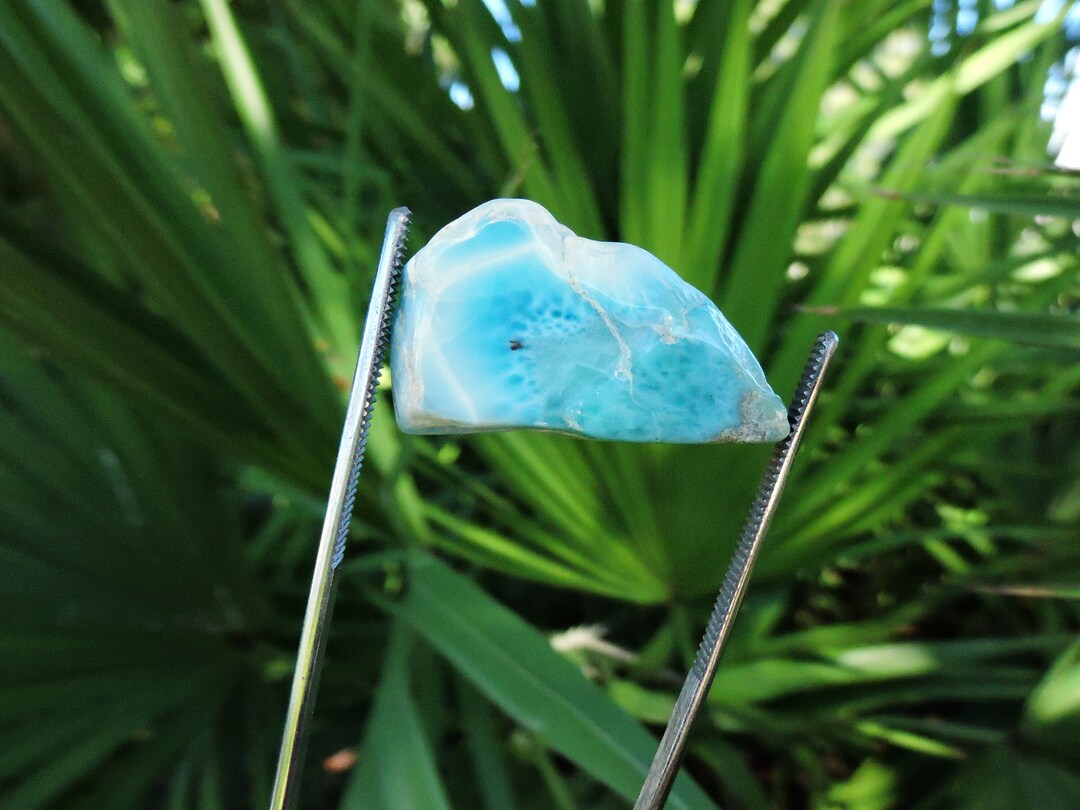 Authentic Larimar Slab From the Dominican Republic Stunning 1.6 Inch ...