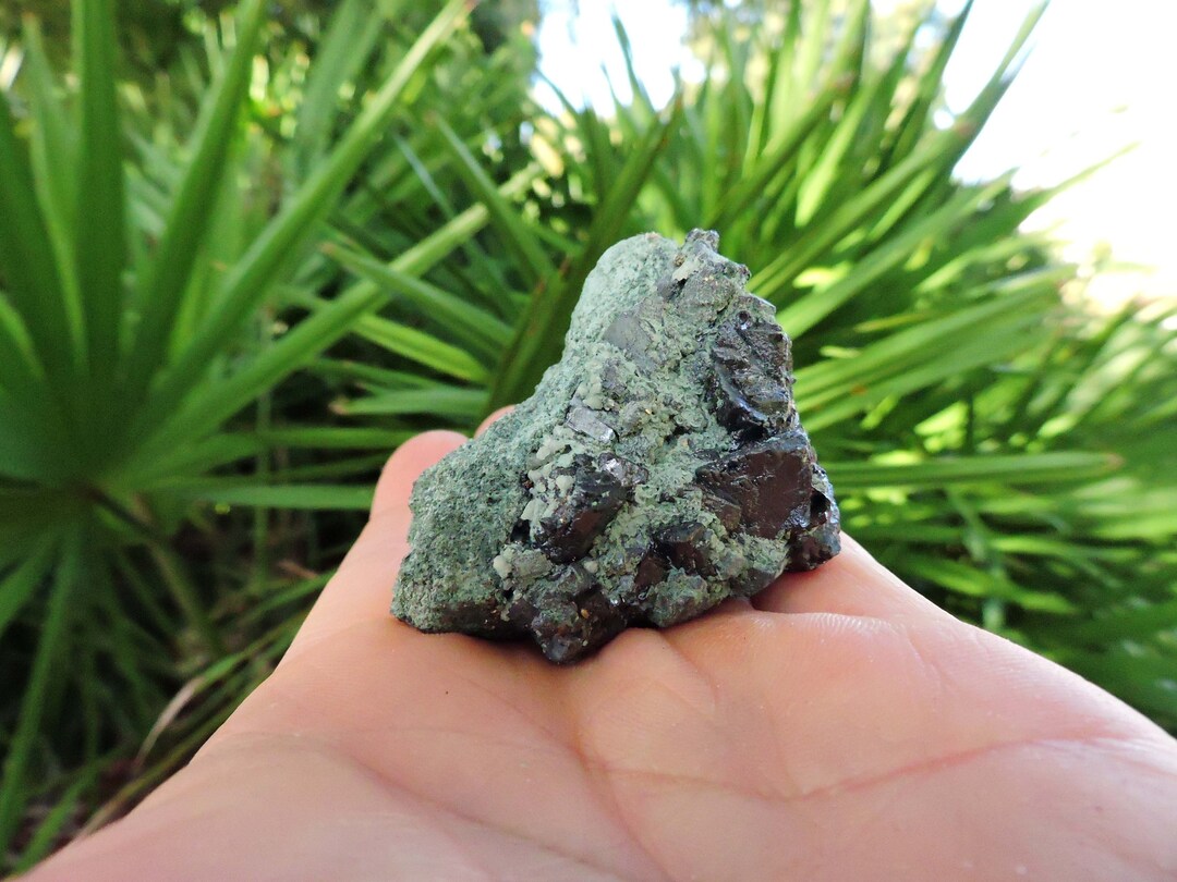Unique Galena Mineral Specimen With Green Chlorite Inclusions From ...