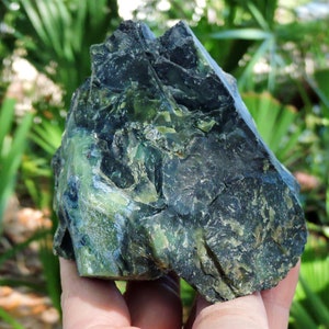 Dark Green Nephrite Jade Specimen With Pyrite From - Etsy