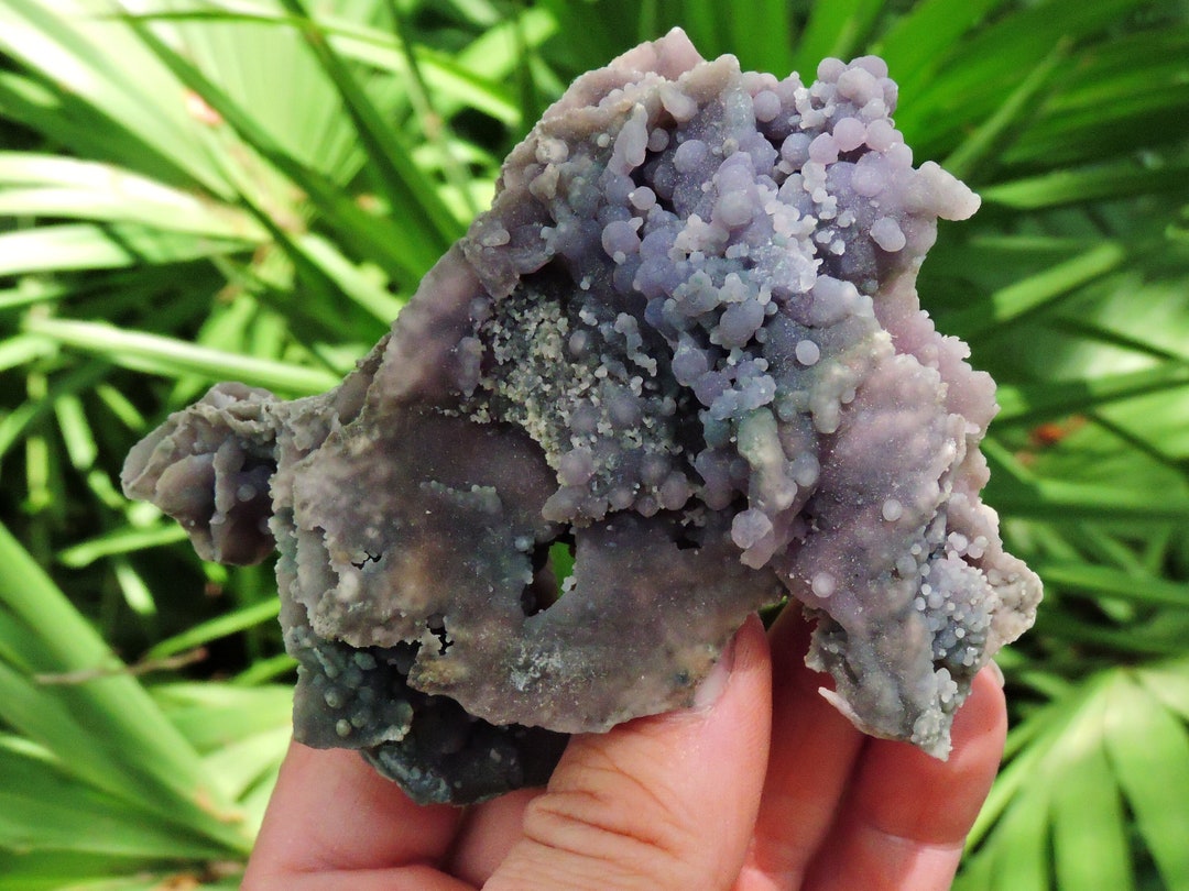 Purple Botryoidal Grape Agate With Chalcedony Specimen With Vibrant ...