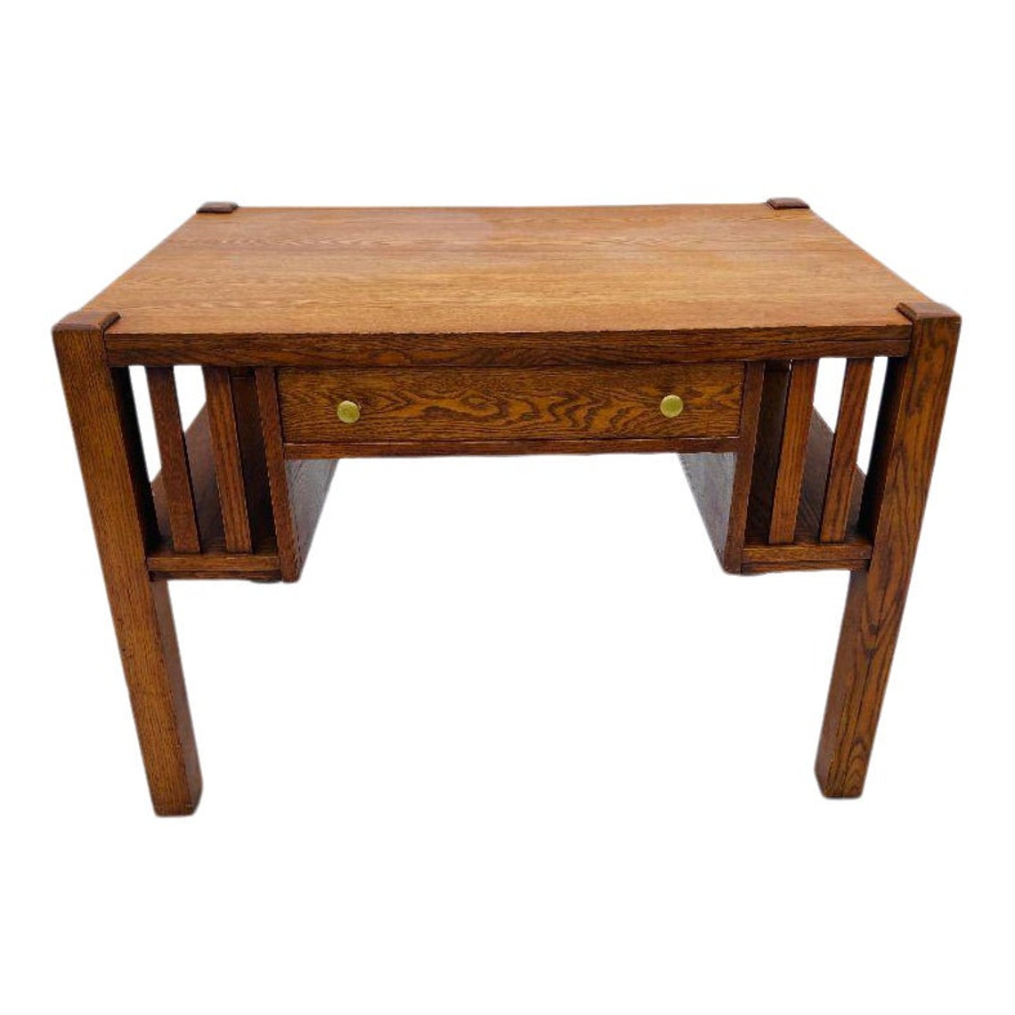 Vintage Arts & Craft Mission Oak Desk, FREE DOMESTIC SHIPPING - Etsy