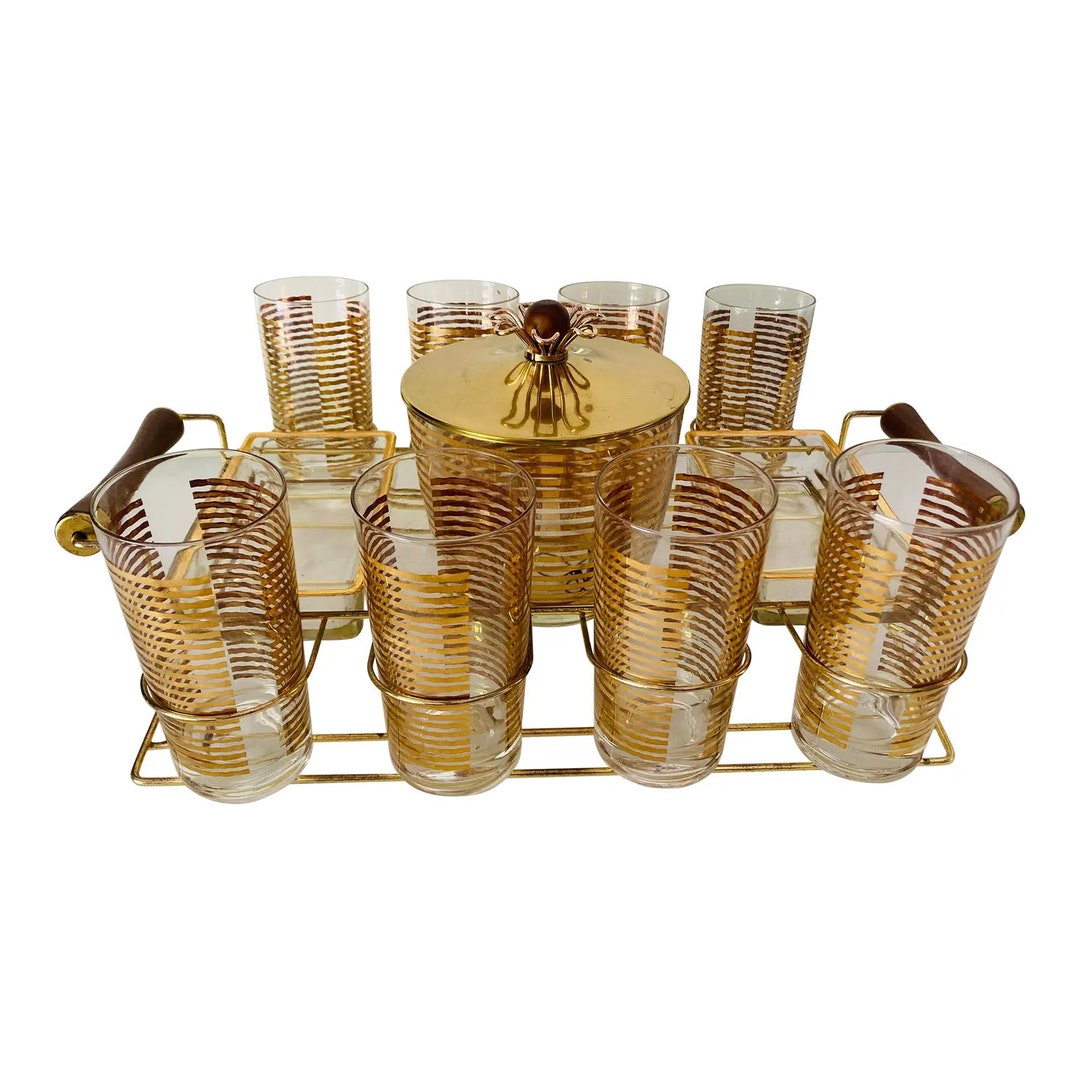 Midcentury Colony Glass Company Bar Glasses 12 Pcs Set, FREE DOMESTIC ...