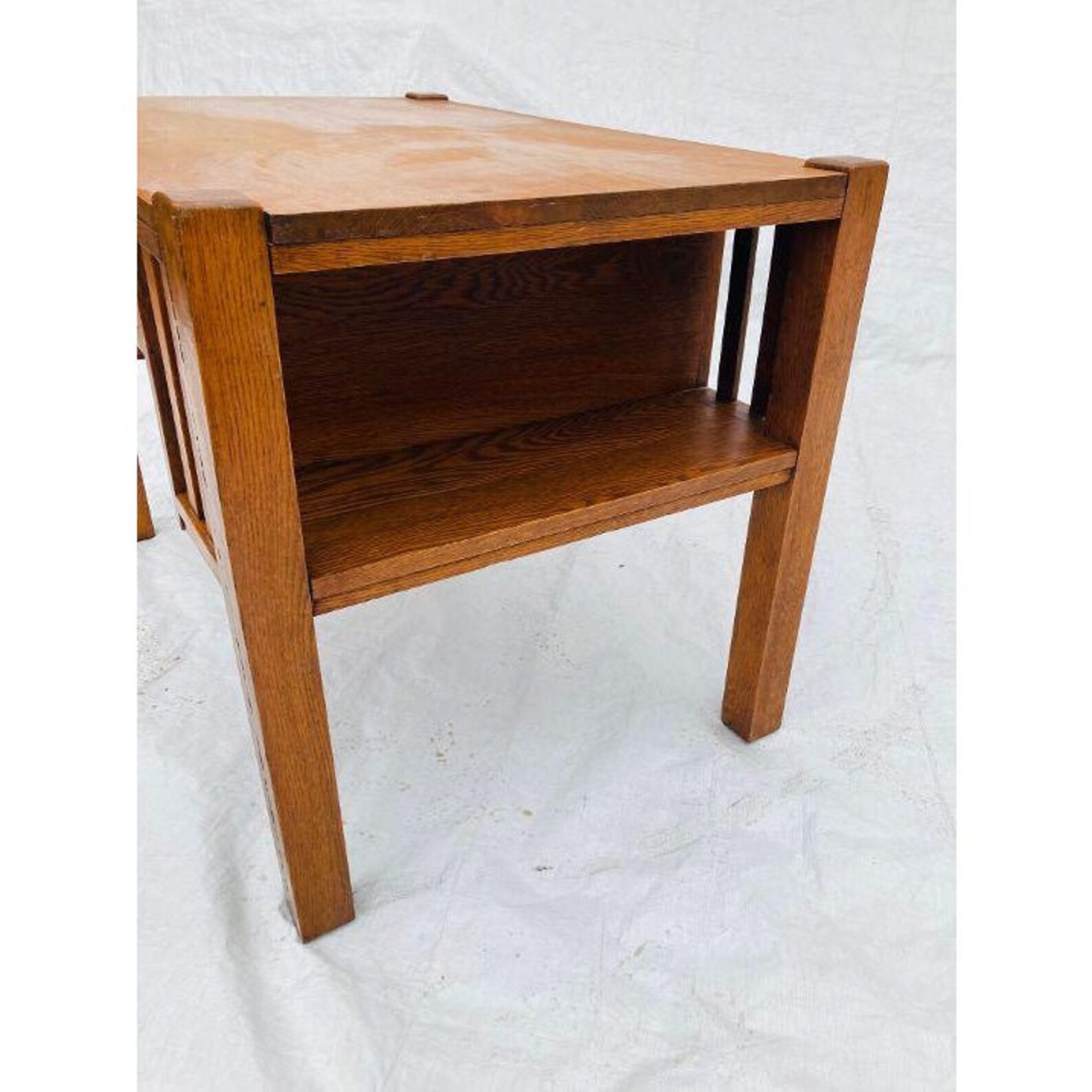 Vintage Arts & Craft Mission Oak Desk, FREE DOMESTIC SHIPPING - Etsy