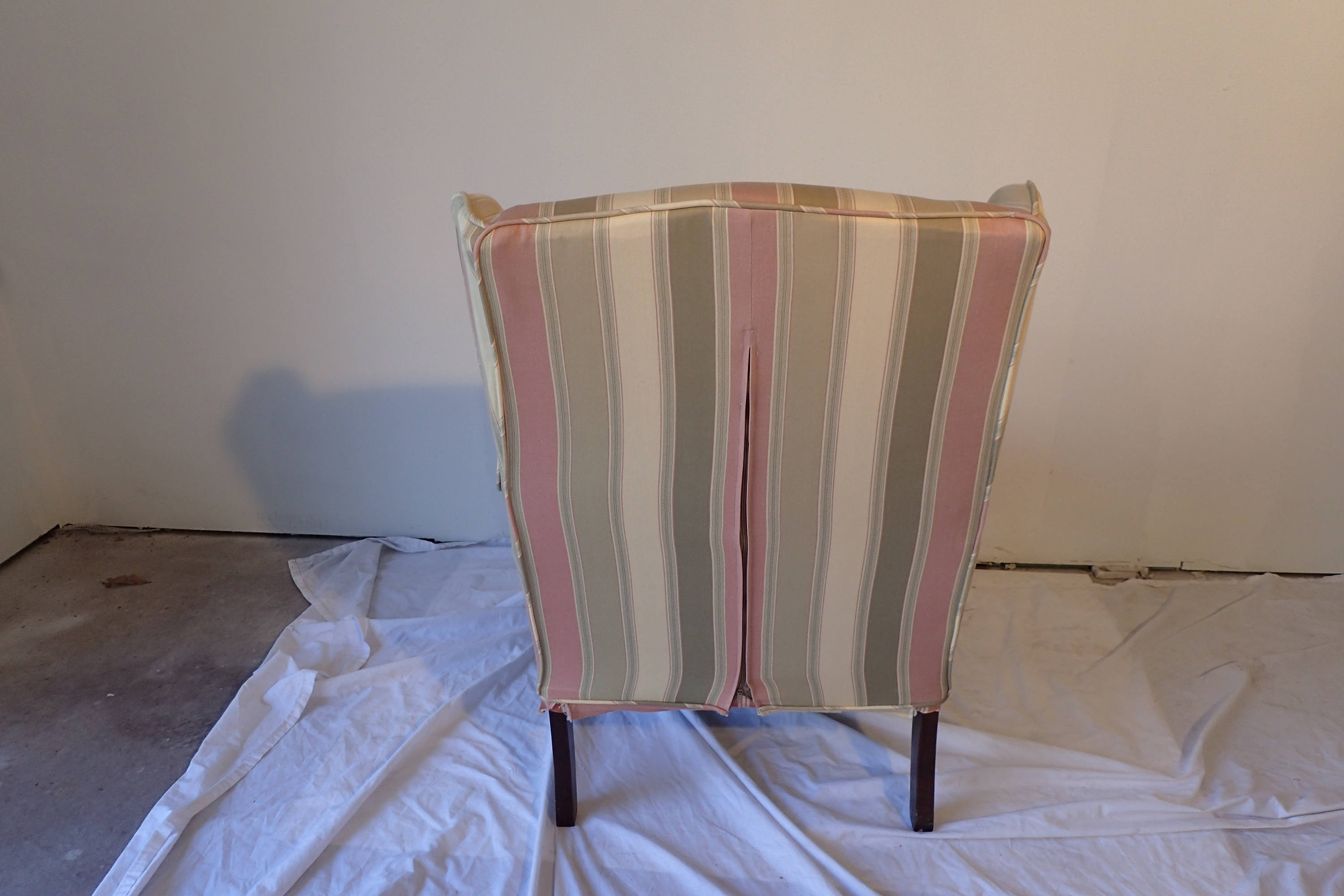 Petit Wing Back Chair With French Country Slip Cover,country Living ...