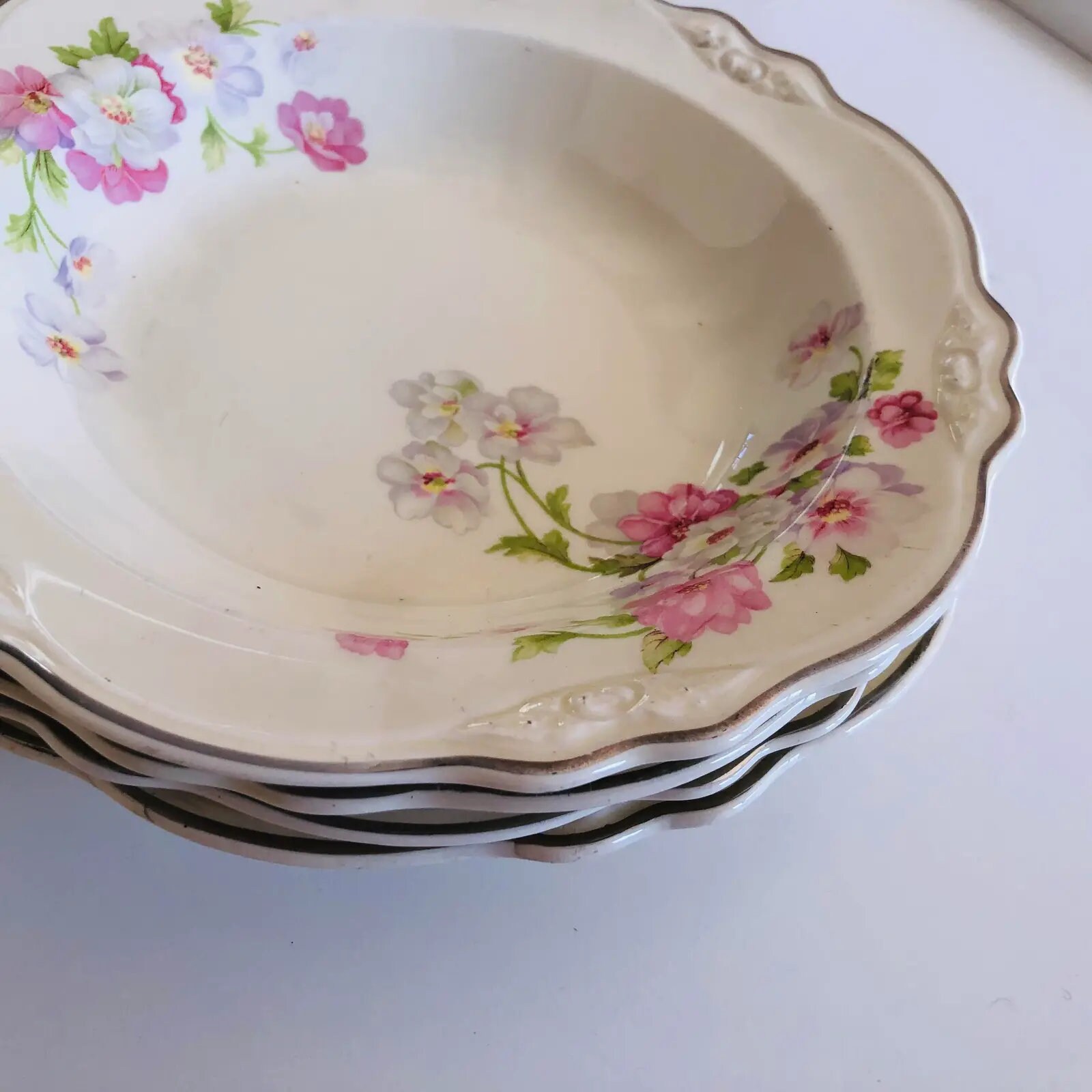 Vintage Homer Laughlin virginia Rose pattern Soups - Etsy
