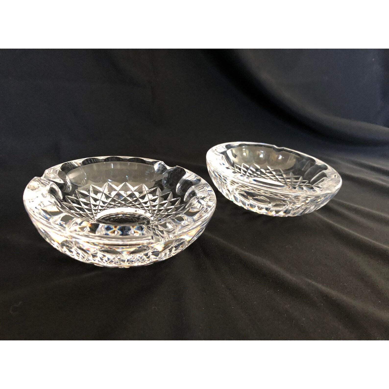 Waterford Crystal Colleen Pattern Ashtray Set of 2, FREE DOMESTIC ...