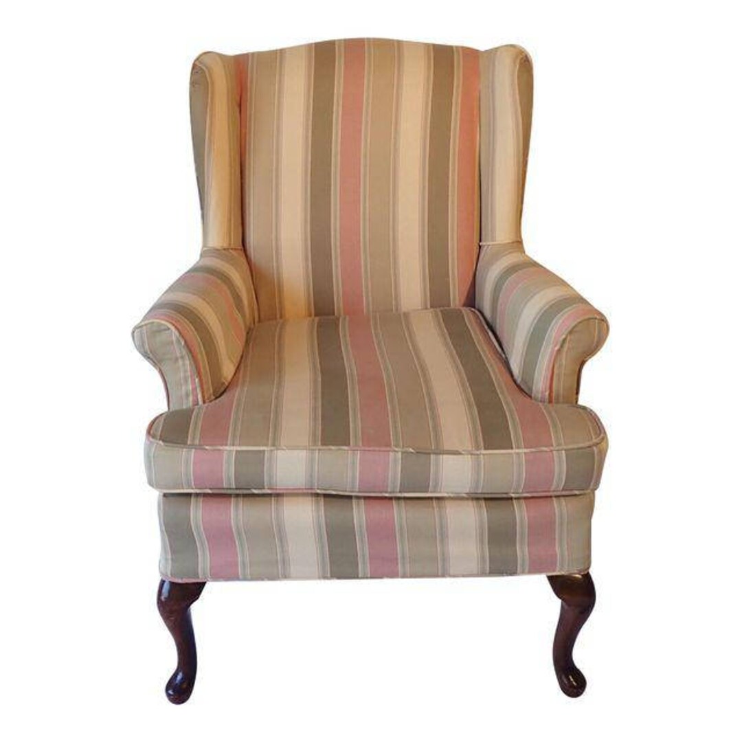 Petit Wing Back Chair With French Country Slip Cover,country Living ...
