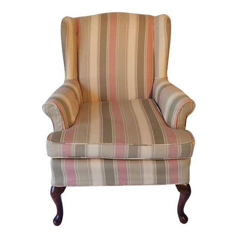 Petit Wing Back Chair With French Country Slip Cover,country Living ...