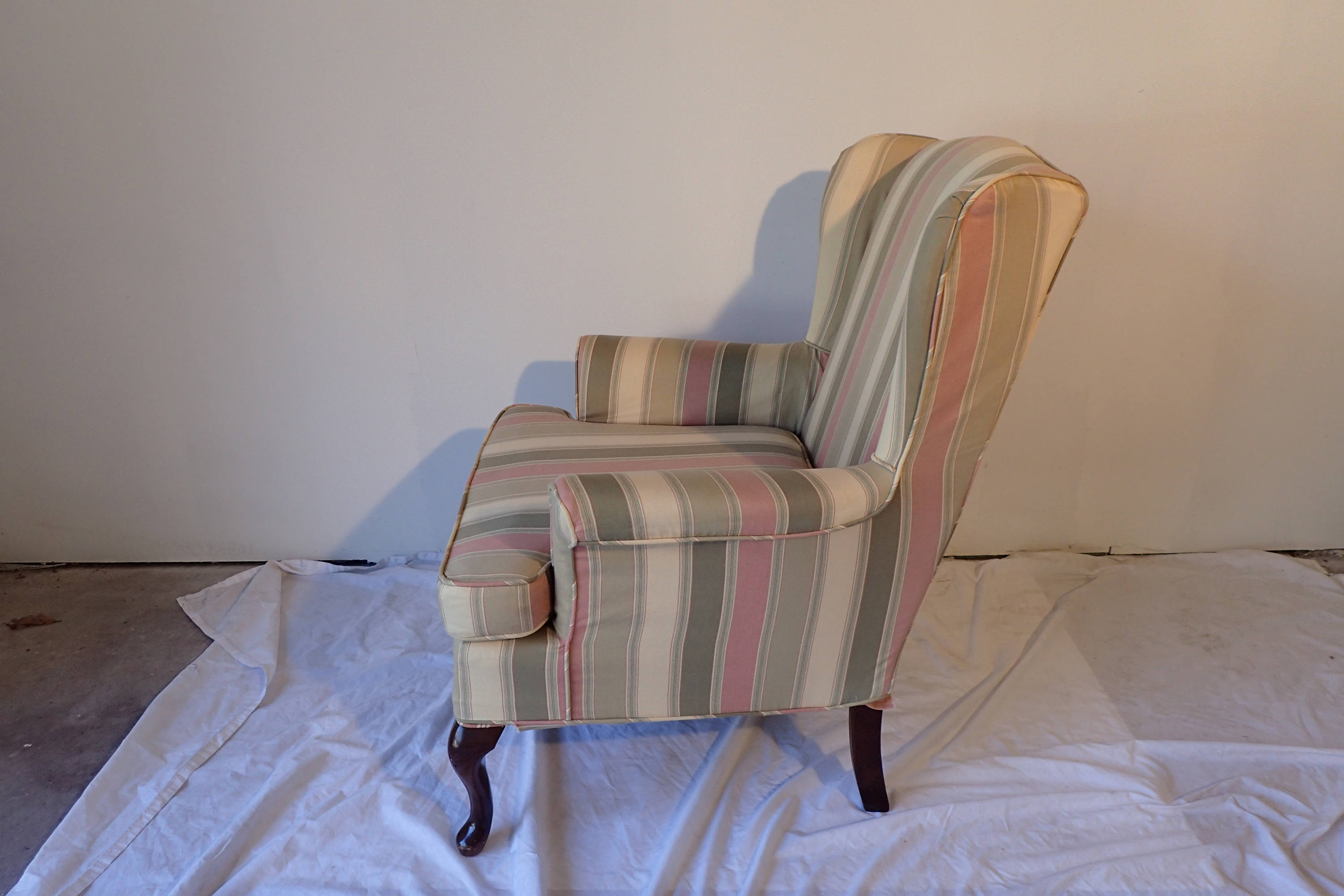 Petit Wing Back Chair With French Country Slip Cover,country Living ...