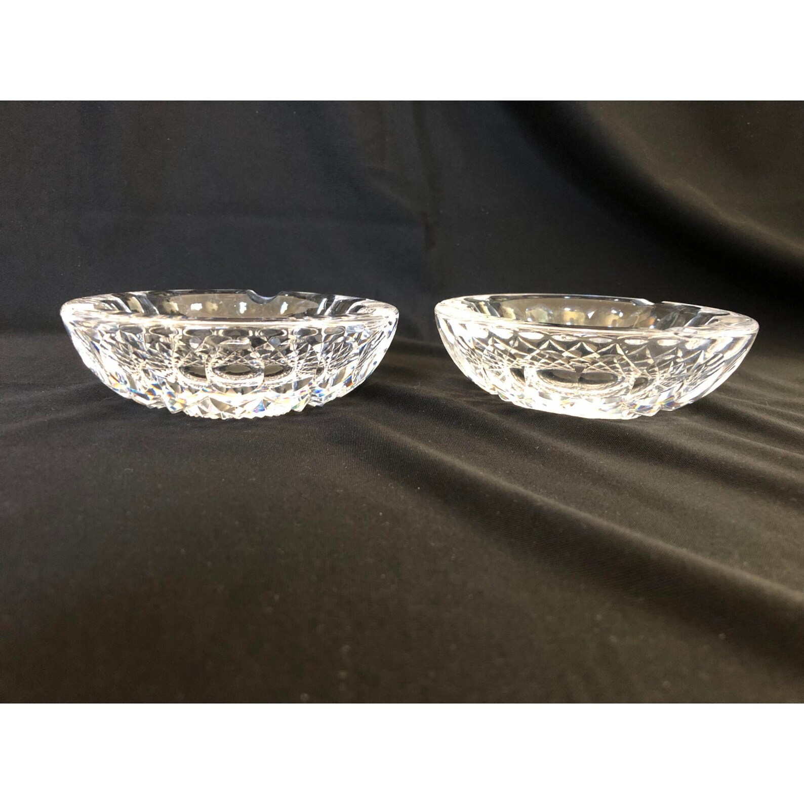 Waterford Crystal Colleen Pattern Ashtray Set of 2, FREE DOMESTIC ...