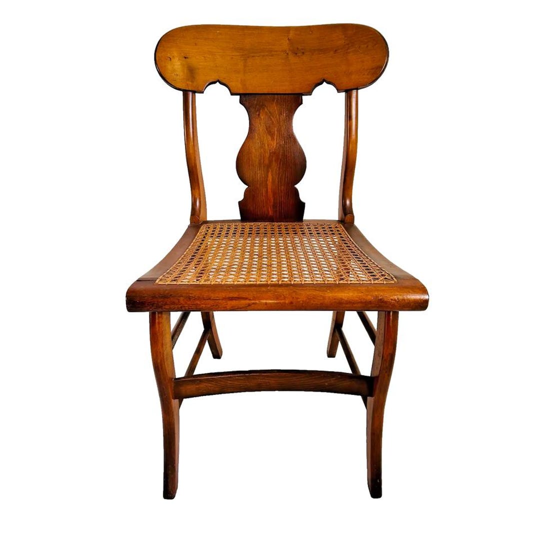 Antique Tiger Maple Side Chair Caned Seating,150 Miles From Our Zip ...