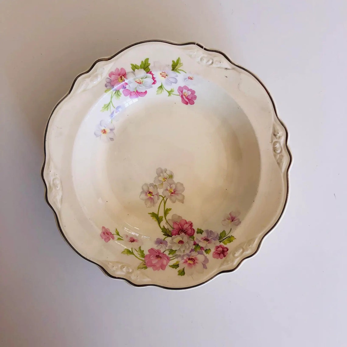 Vintage Homer Laughlin virginia Rose pattern Soups Bowls S/4, FREE ...