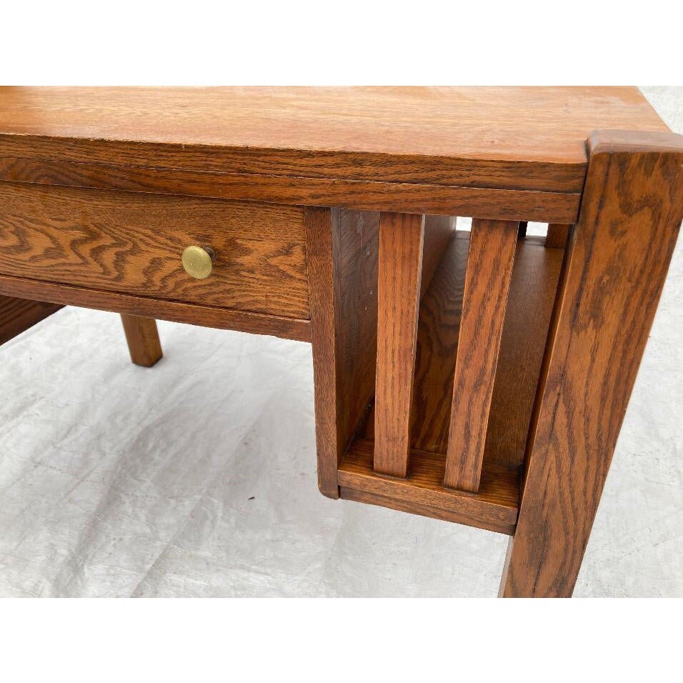 Vintage Arts & Craft Mission Oak Desk, FREE DOMESTIC SHIPPING - Etsy