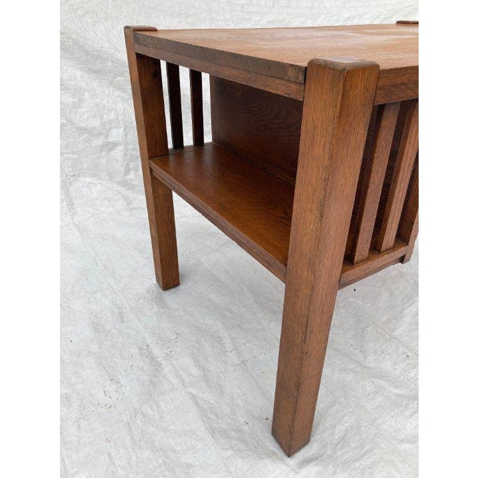 Vintage Arts & Craft Mission Oak Desk, FREE DOMESTIC SHIPPING - Etsy
