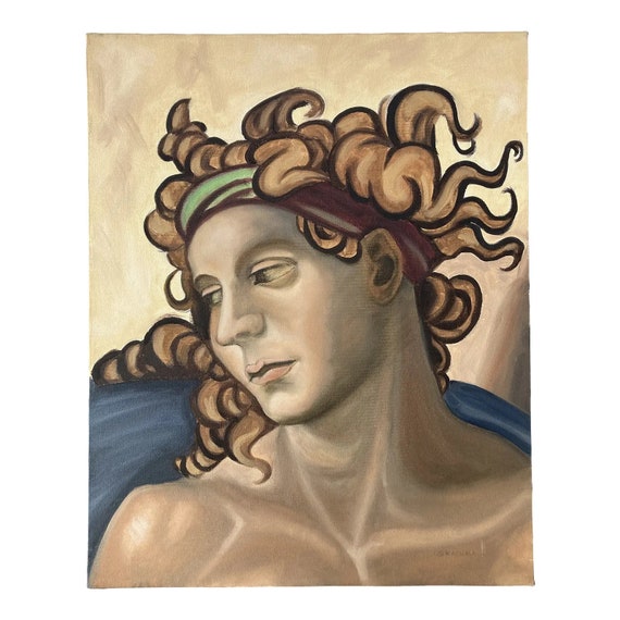 Renaissance Michelangelo Sistine Chapel Style Oil Portrait on - Etsy
