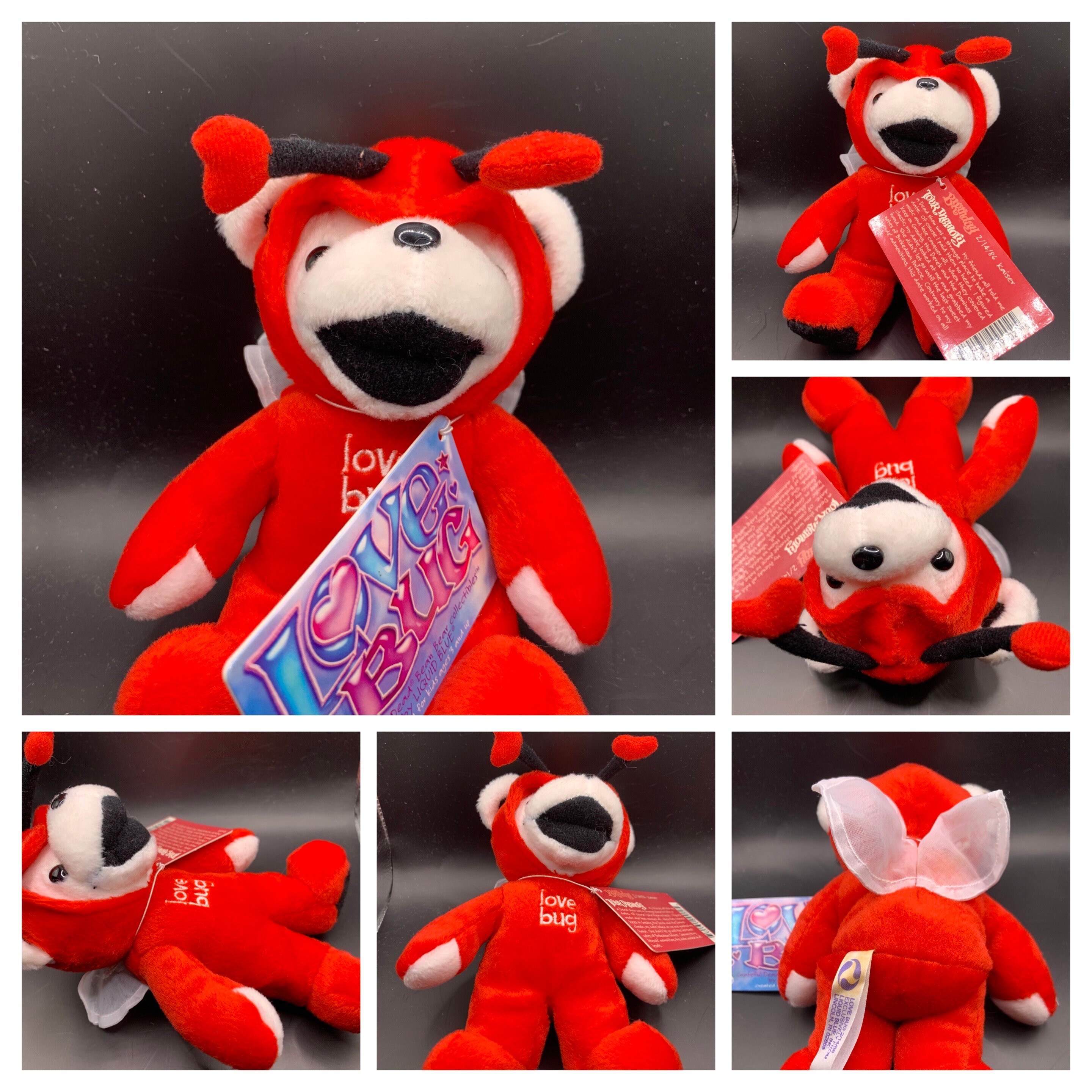 Edition 10 Grateful Dead Bean Bear Liquid Blue Patriot Mane Man Love ...