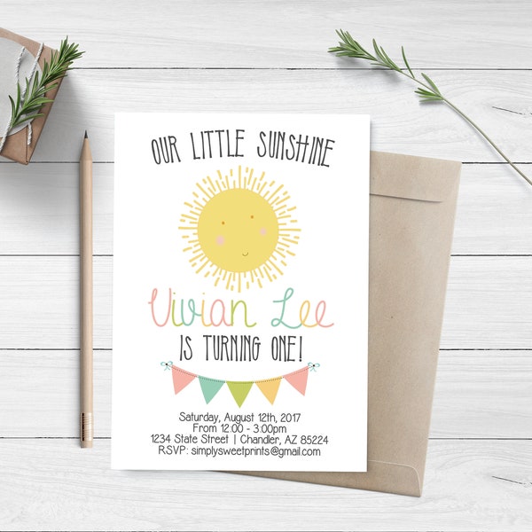 Sunshine Invites - Etsy