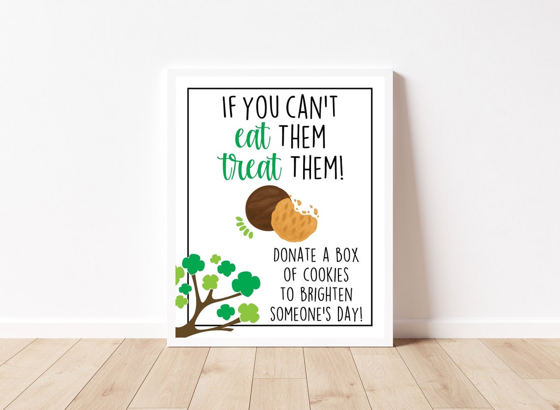 Girl Scout Cookie Donation Printable Sign, Girl Scout Cookie Sale Sign ...