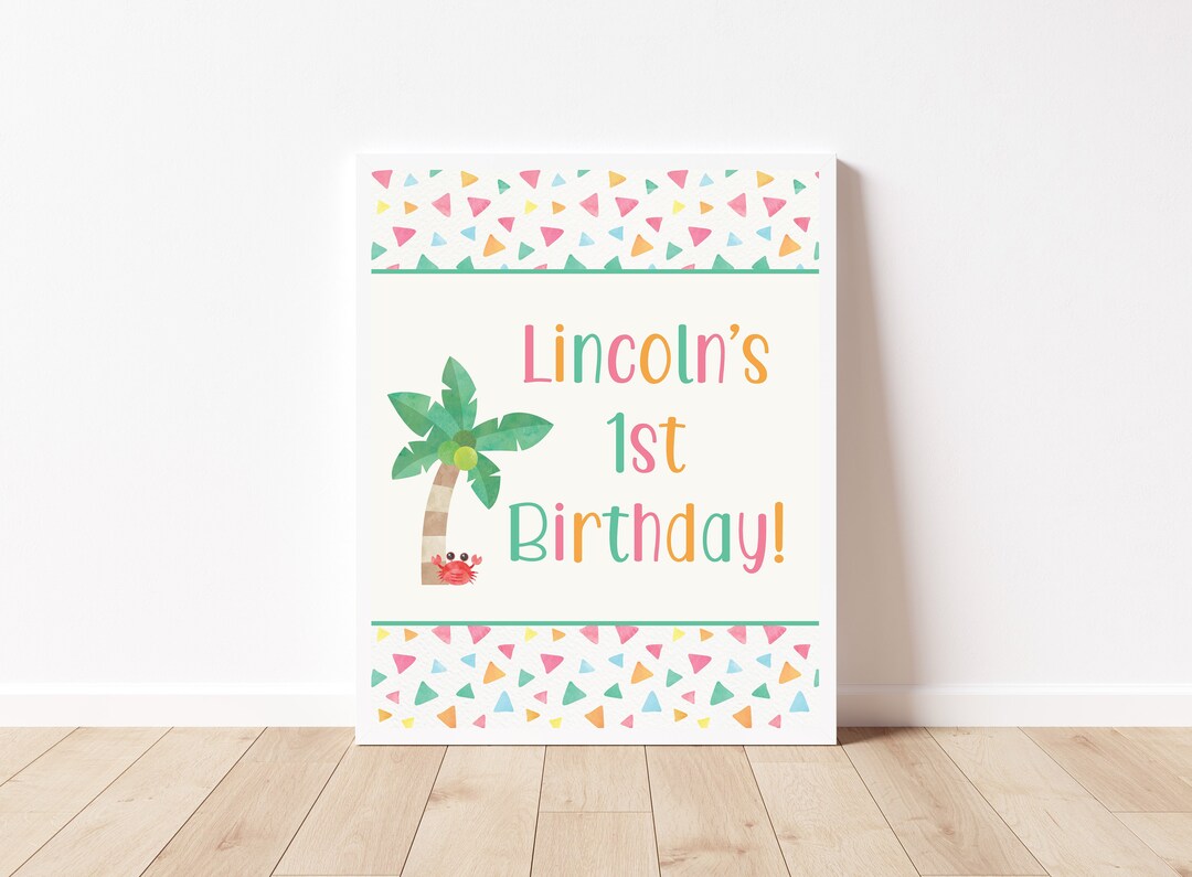 Summer Birthday Welcome Poster, Summertime Birthday Print 8x10 - Etsy