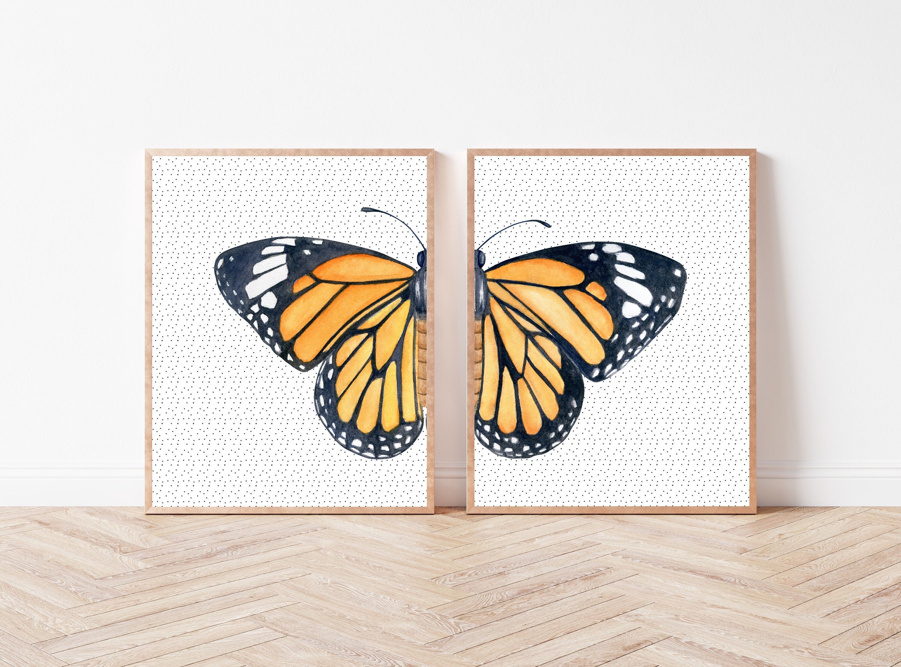 Monarch Butterfly Print, Orange Butterfly Print, Butterfly Art 8x10 - Etsy