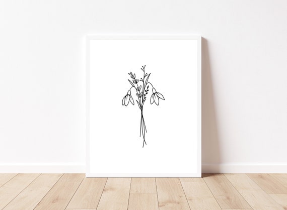 INSTANT DOWNLOAD January Birth Month Flower Digital Print - Etsy