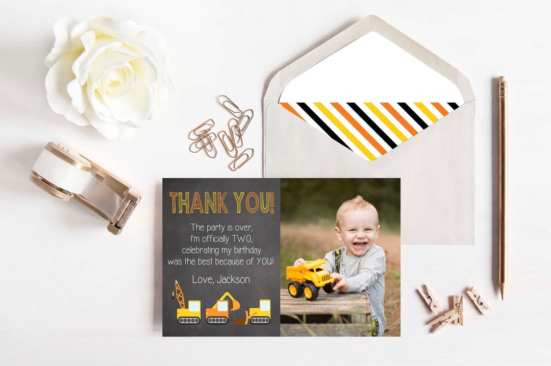 Construction Thank You Card - Etsy