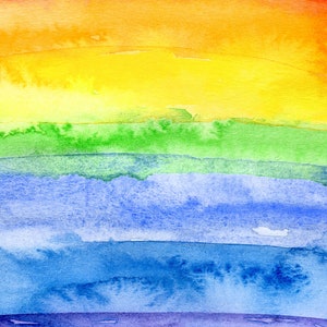Rainbow Birthday Invitation, Watercolor Rainbow Invite - Etsy