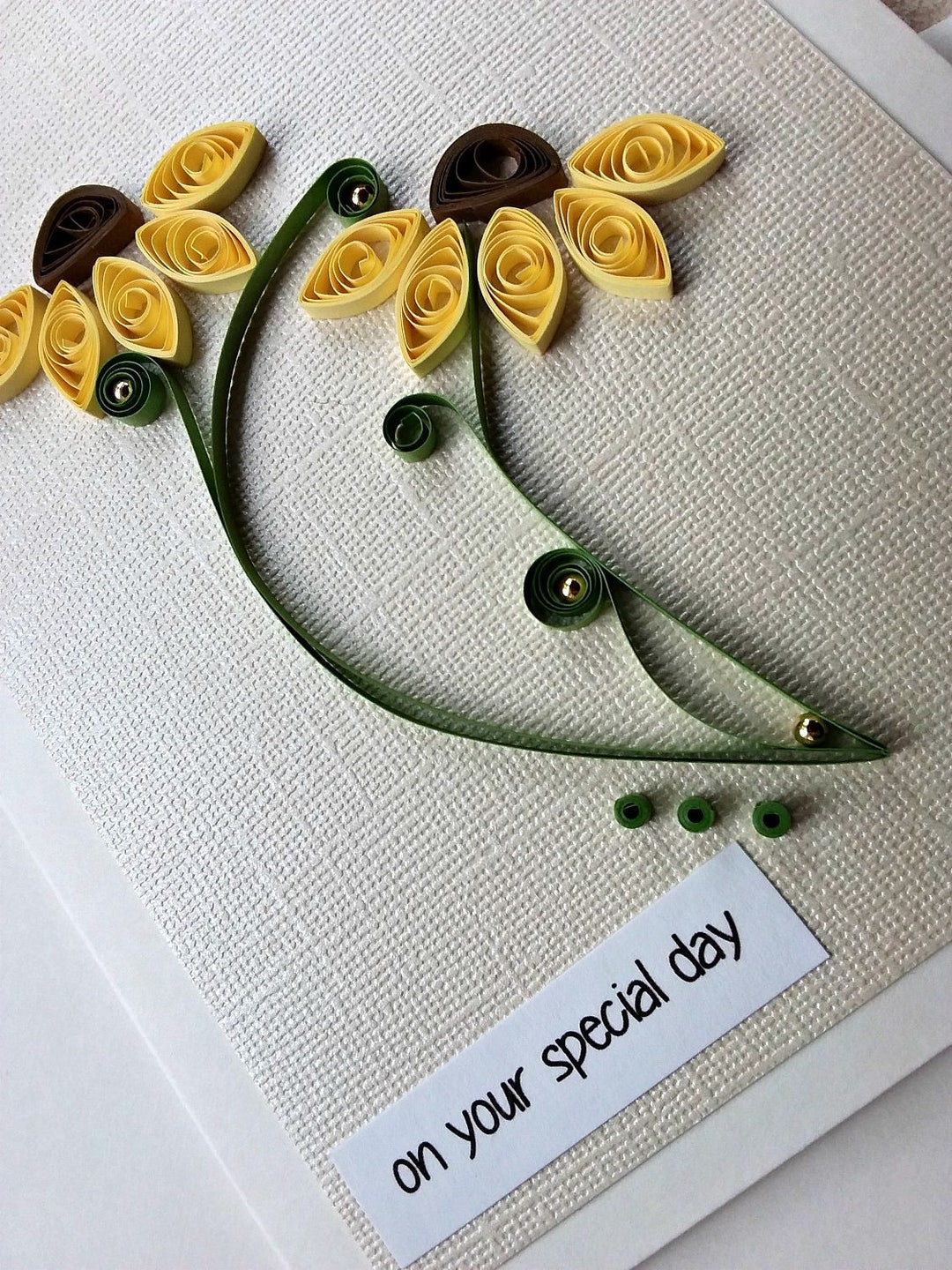 Handmade Paper Quilled Special Occasion or Friendship Greeting Card on ...