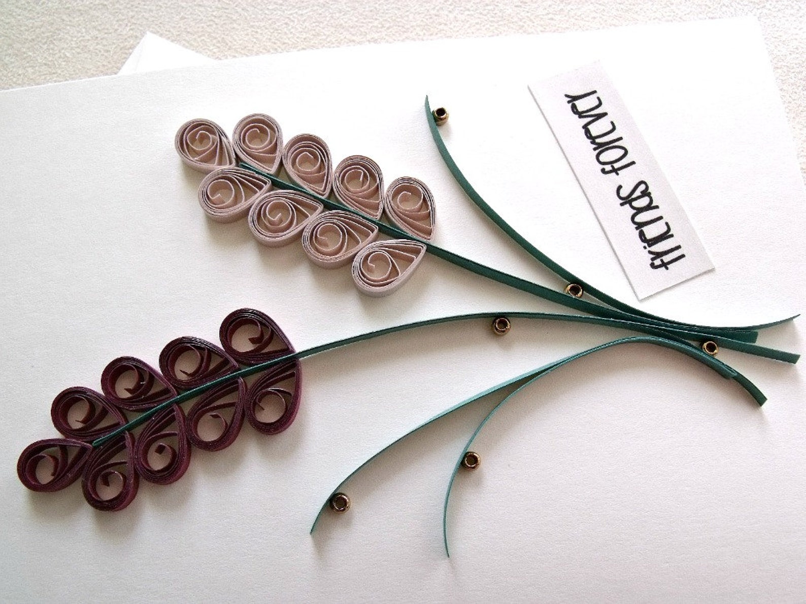 Handmade Paper Quilled Friendship Greeting Card Friends Forever - Etsy