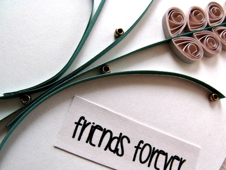 Handmade Paper Quilled Friendship Greeting Card Friends - Etsy
