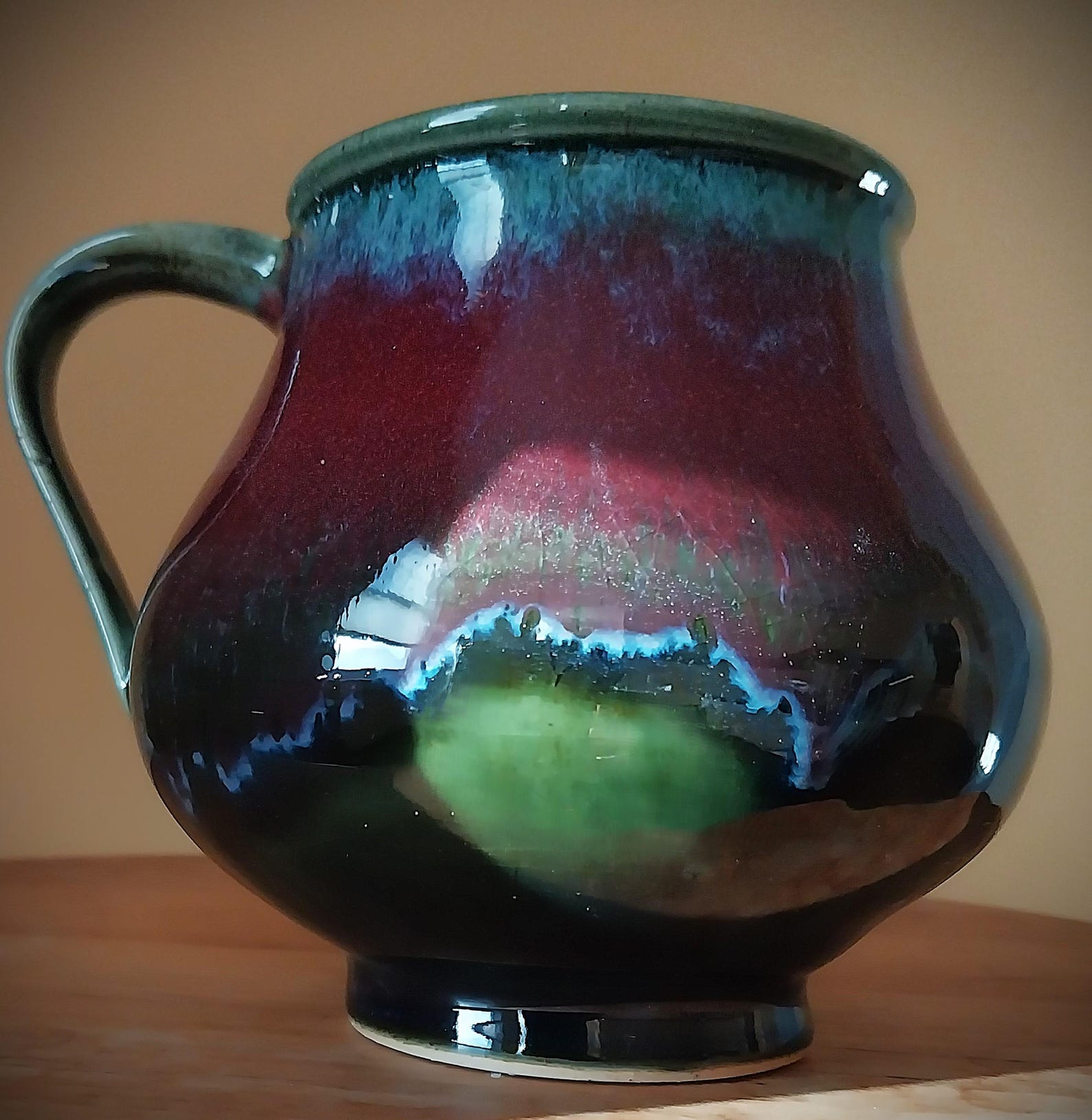 Colorful Ceramic Coffee Mug Teacup Handmade Pottery Cup With Festive ...