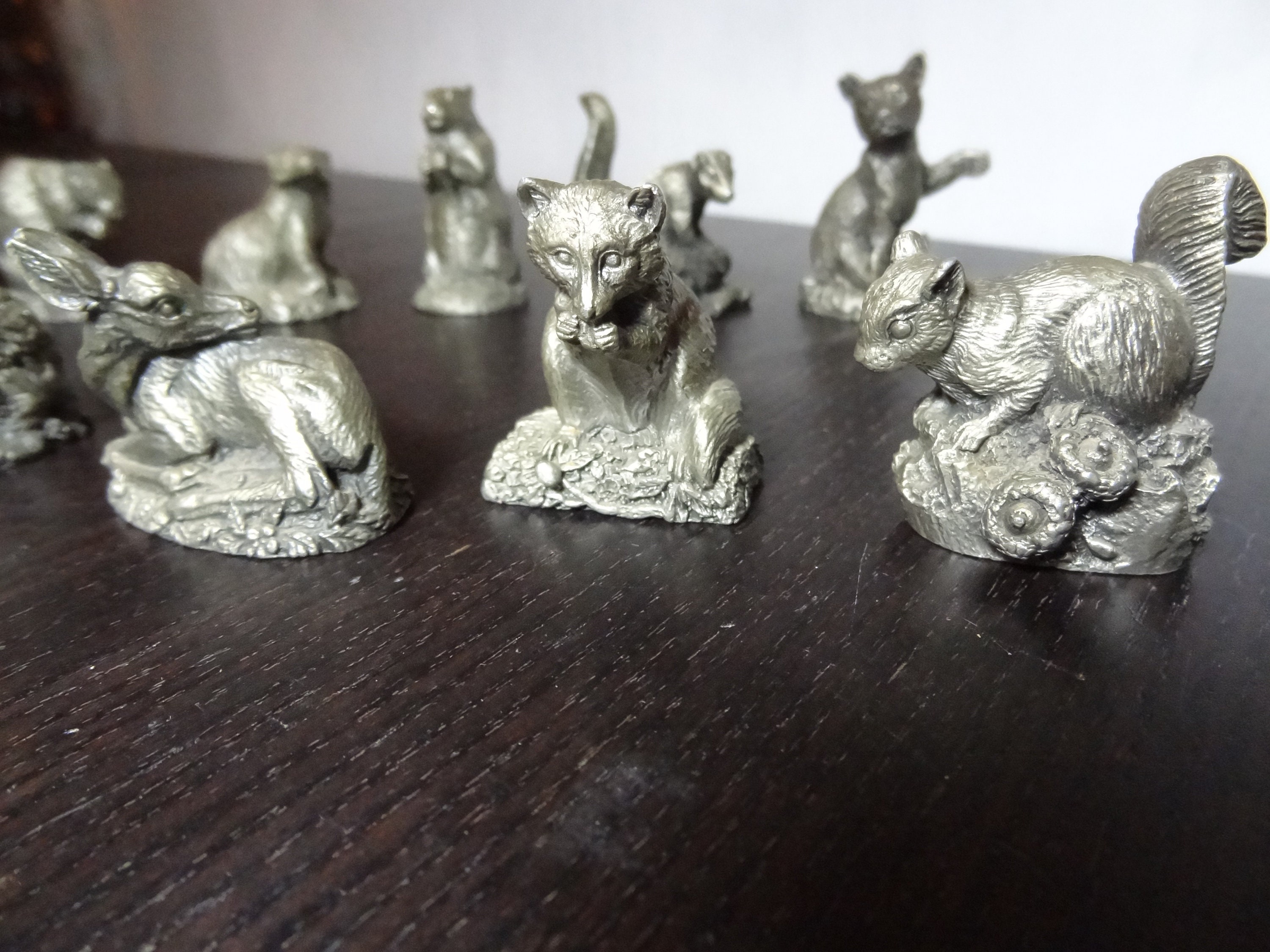 Franklin Mint "the Woodland Animals" Pewter Figurines Collection by ...