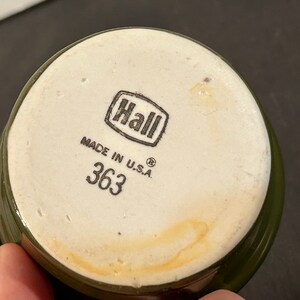 Hall China Pottery Glossy Green Ceramic Restaurantware - 2 Creamer ...