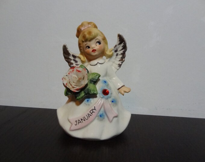 Vintage Lefton Figurine January Angel 6224 January Birthday Figurine - Etsy