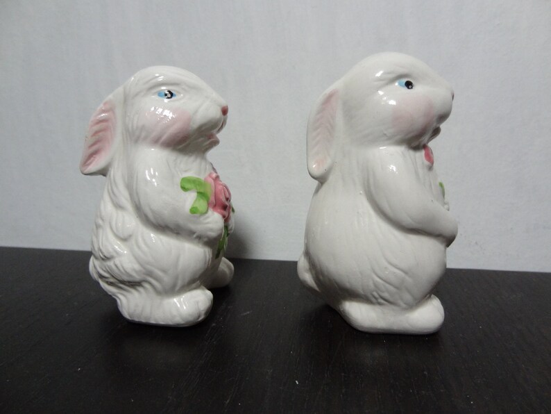 Vintage Ceramic Bunny Salt and Pepper Shaker Set | Etsy