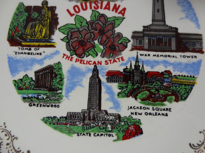 Vintage Louisiana the Pelican State Ceramic - Etsy