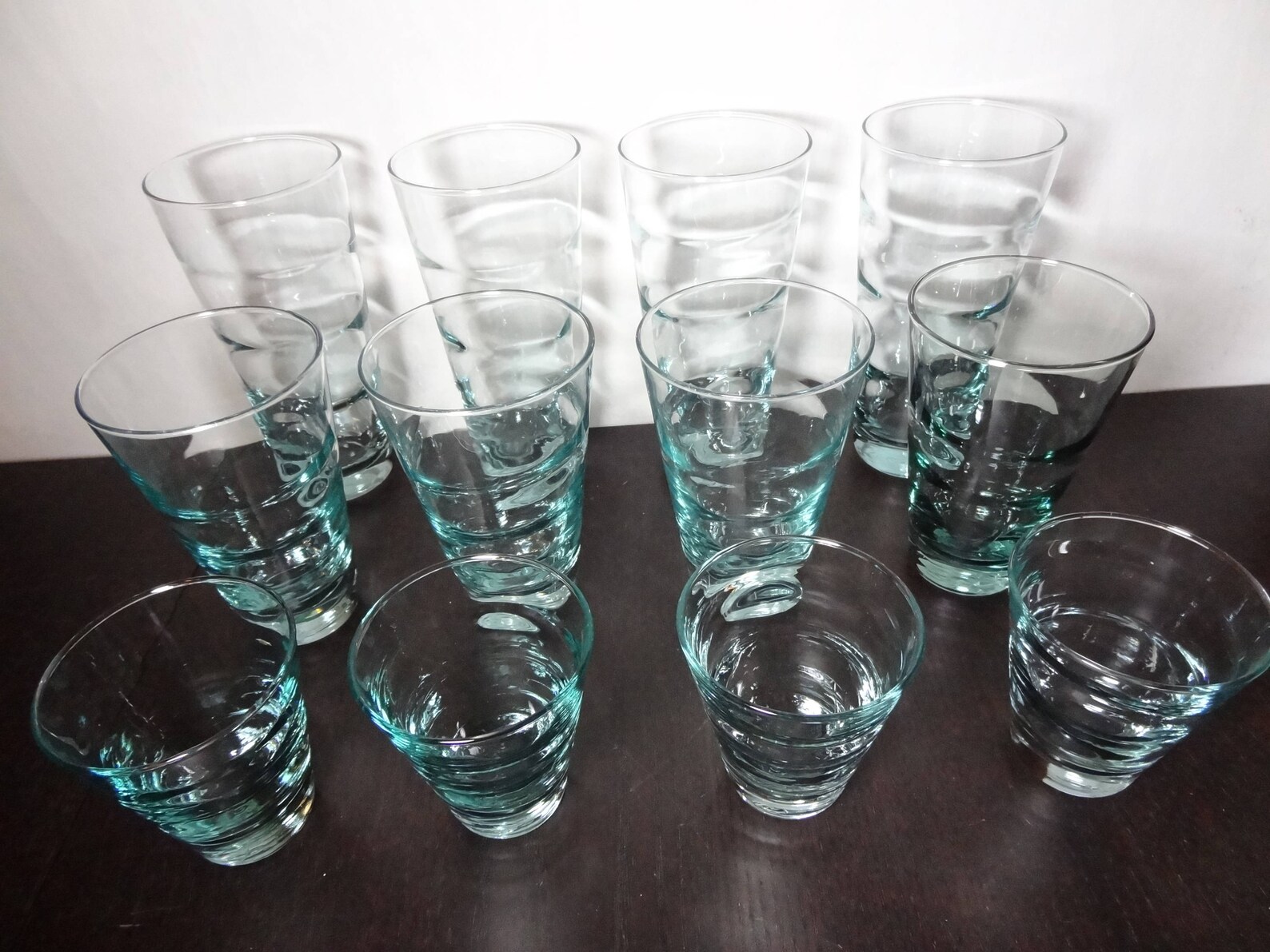 Vintage Libbey Aqua Blue Saturn Optic Ripple Glassware by - Etsy