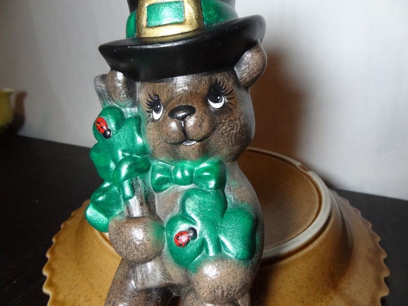 Vintage Ceramic St Patricks Day Leprechaun Teddy Bear | Etsy