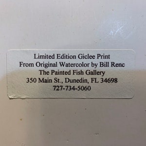 Vintage Framed Watercolor Giclee Print by Bill Renc - Giclee Art Print ...