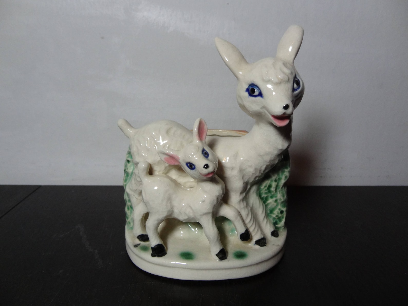 Vintage Ceramic Lamb/sheep and Baby Lamb/sheep Planter/figurine - Mama ...