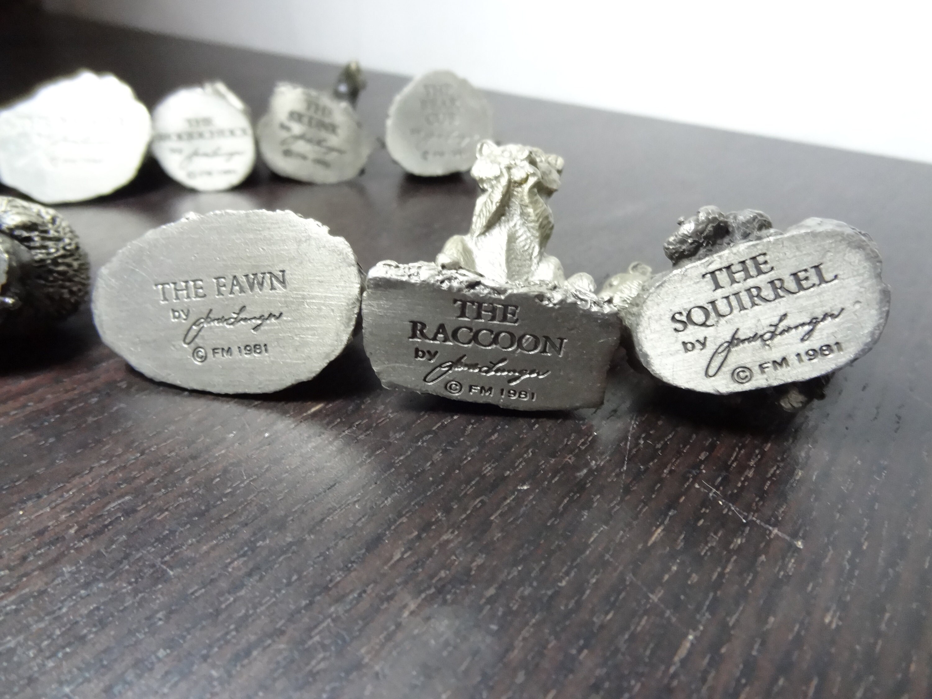 Franklin Mint "the Woodland Animals" Pewter Figurines Collection by ...