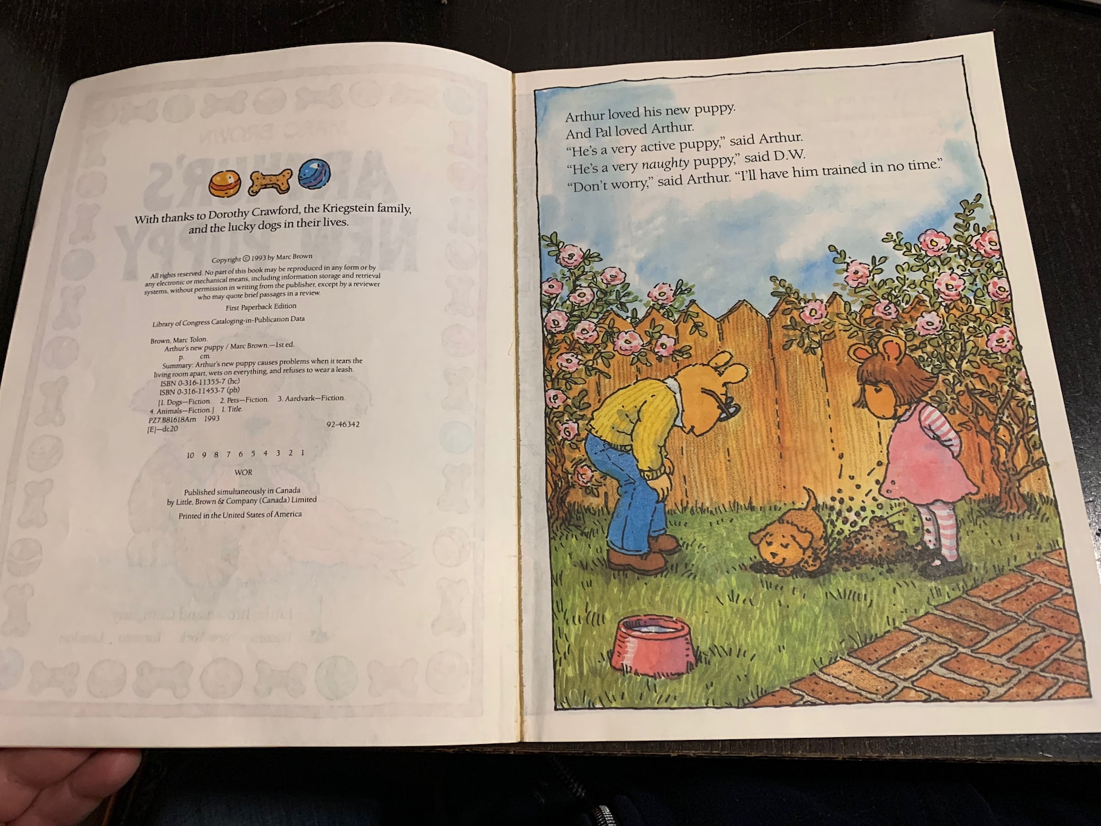 Arthur’s New Puppy, by Marc Brown - an Arthur Adventure - Copyright ...