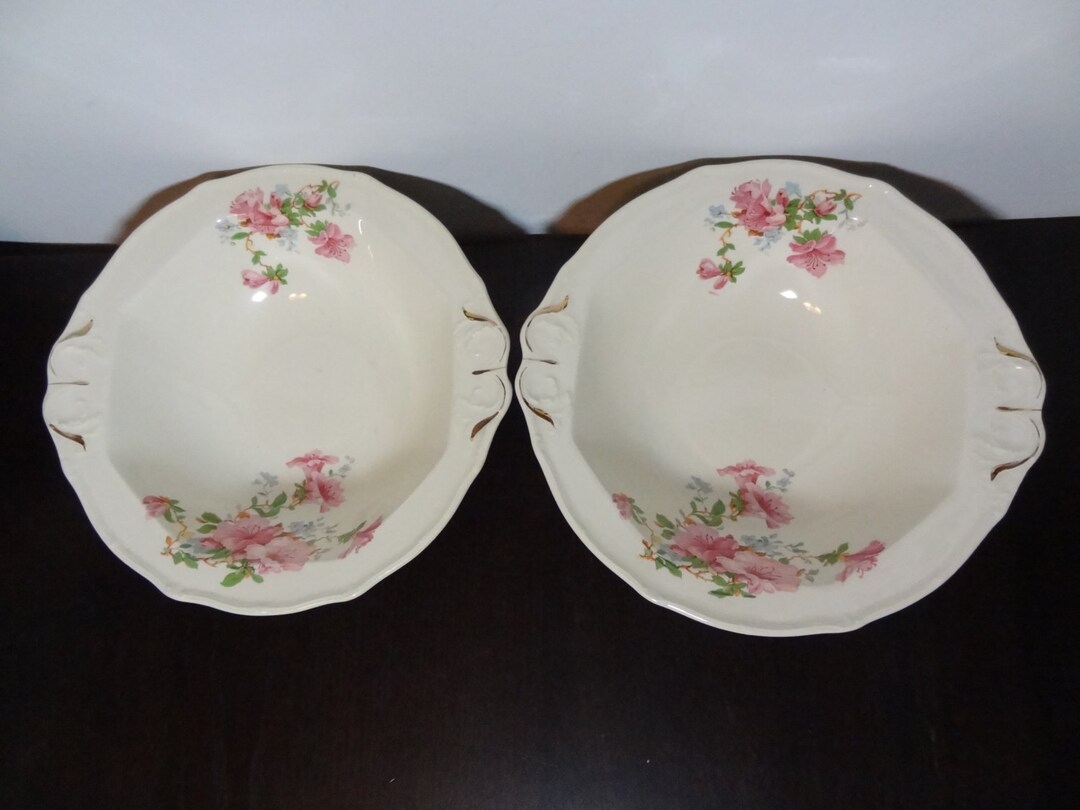 Vintage Taylor Smith & Taylor's Paramount Ivory Set of 2 Pink and Blue ...