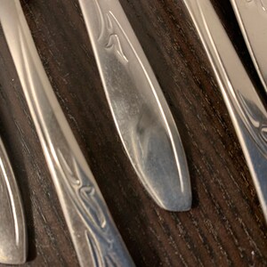 Vintage Silco Tulip Stainless Steel Floral Flatware - Service for 8 ...